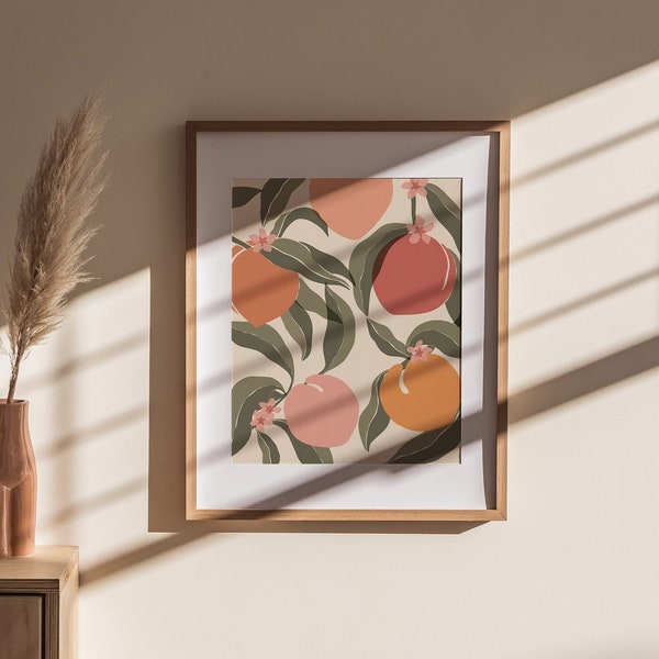 Peach Print - Etsy