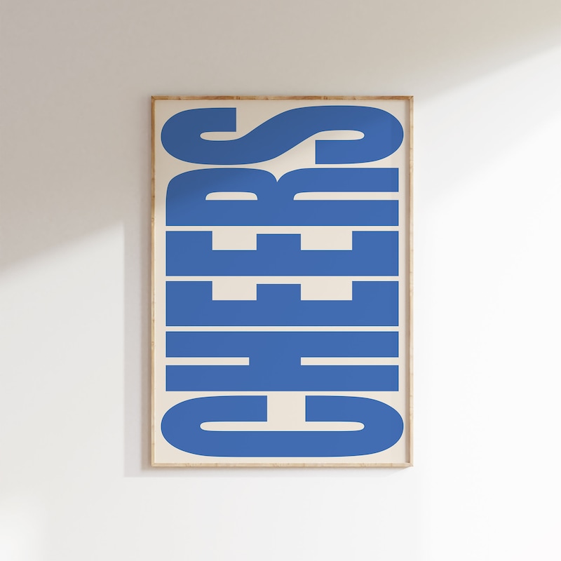 Blue Typography - Etsy