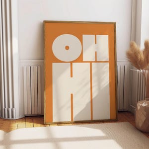 OH HI Print | Modern Typography Poster | Trendy Wall Art | Bold Type ...