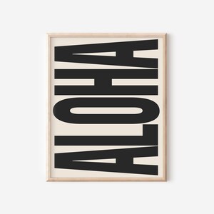 Aloha Print | Typography Poster | Trendy Wall Art | Retro Poster ...