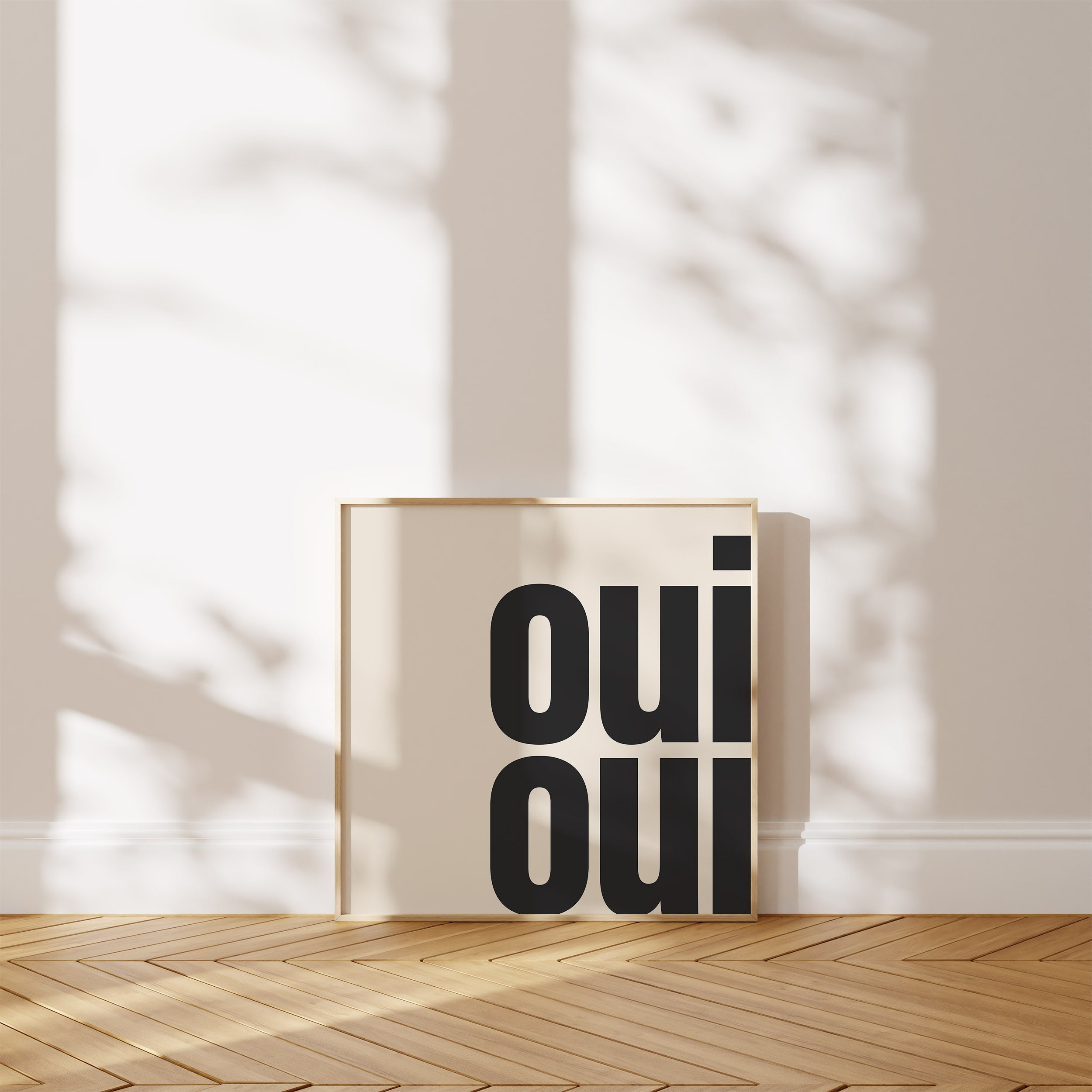 Oui Oui Typography Print | French Retro Wall Art (digital Download) - Etsy