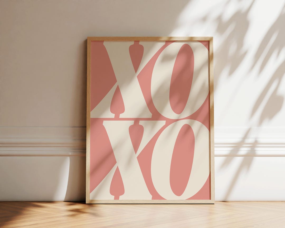 XOXO Art Print | Typography Poster | Trendy Art | Retro Type Poster ...