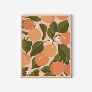 Apricots Print | Abstract Wall Art | Botanical Poster | Apricot ...
