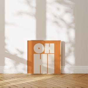 OH HI Print | Modern Typography Poster | Trendy Wall Art | Bold Type ...
