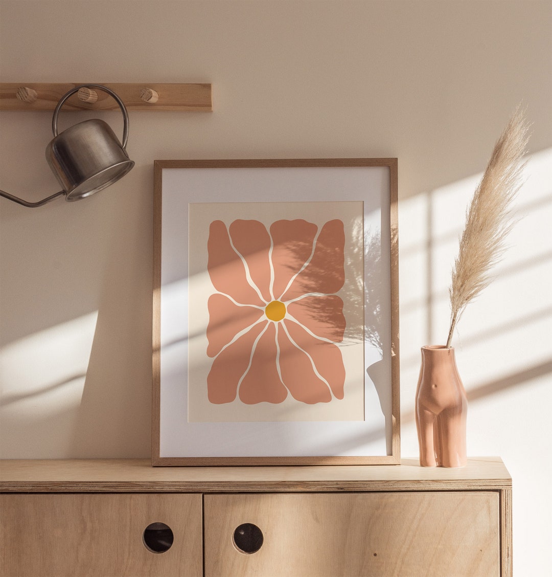 Retro Abstrakte Blume Kunstdruck Großes Blumen Poster Matisse ...