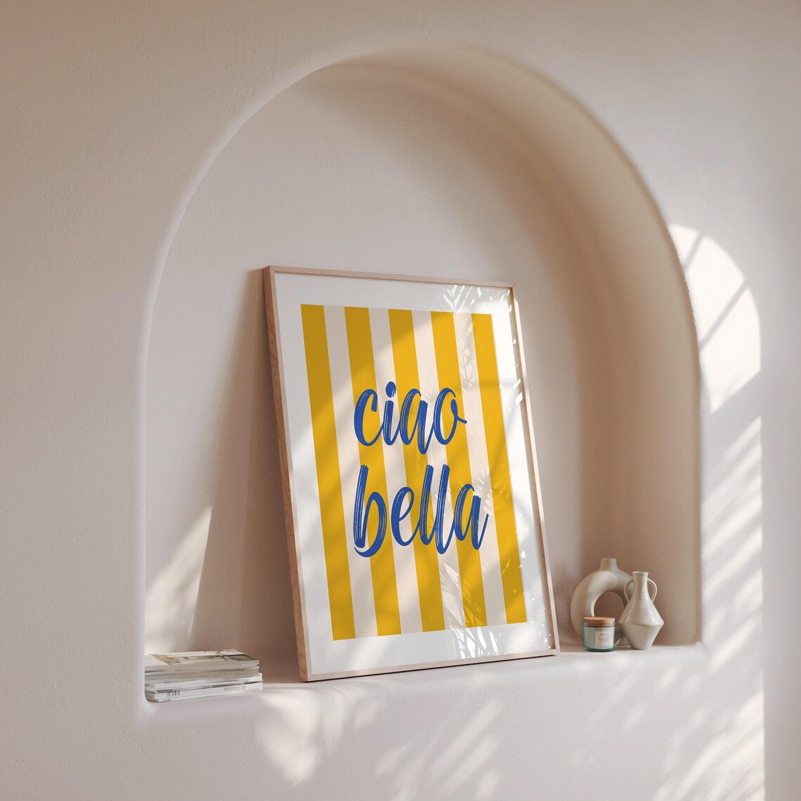 Ciao Bella Print | Italian Striped Poster, Trendy Wall Art (digital ...