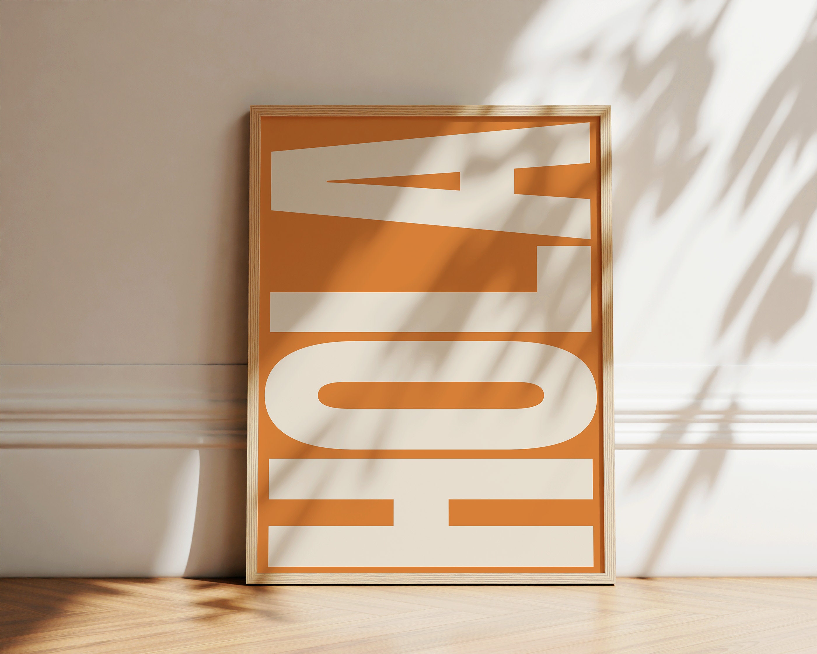 Hola Print Typography Poster Trendy Wall Art Retro Spanish Poster ...