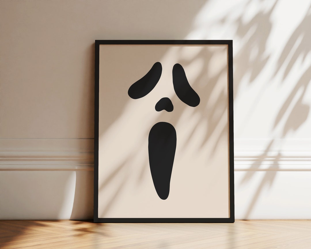 Minimalist Ghost Face Spooky Ghost Wall Art Spooky Decor - Etsy