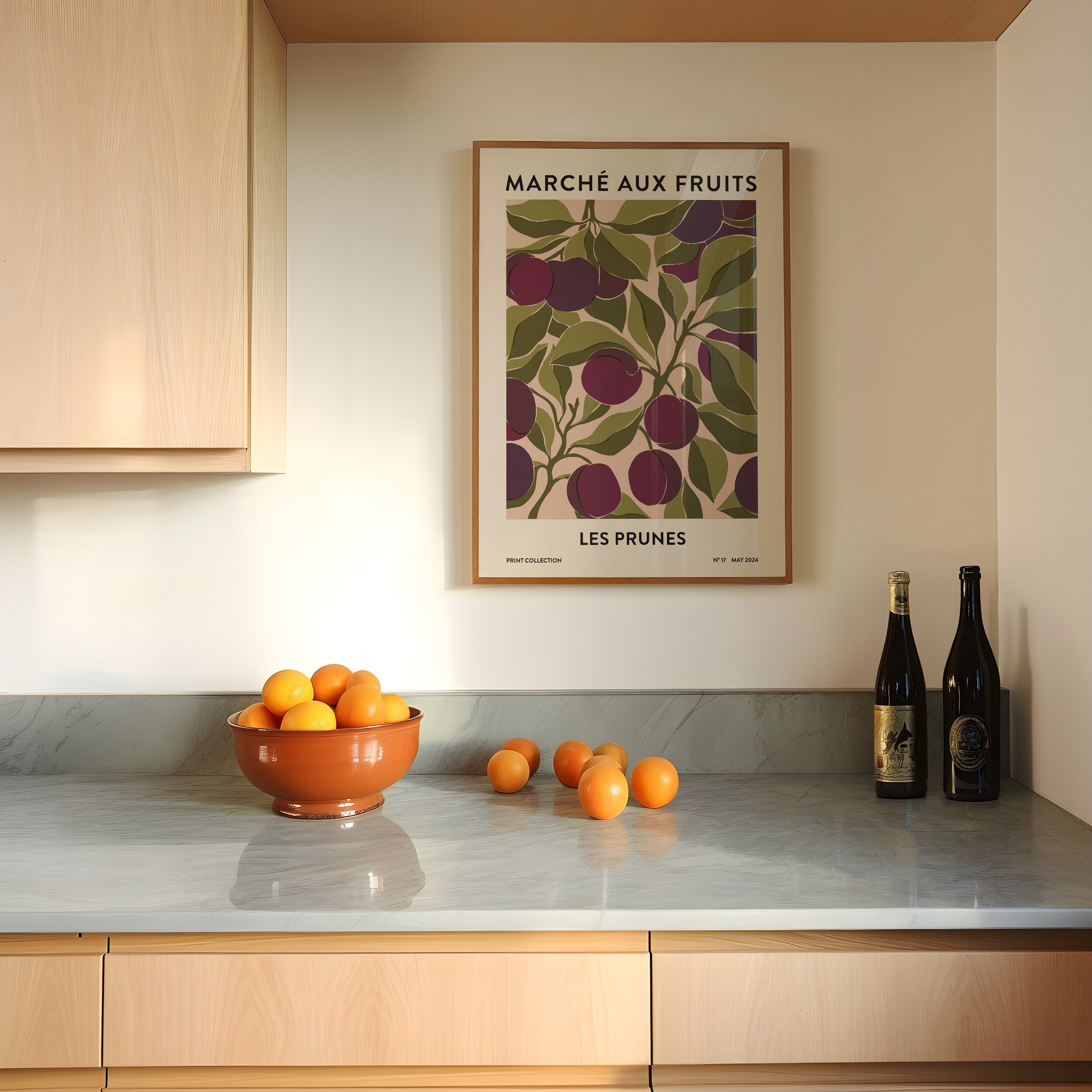 Plums Art Print Fruit Market Print Abstract Art Botanical Art Plum ...