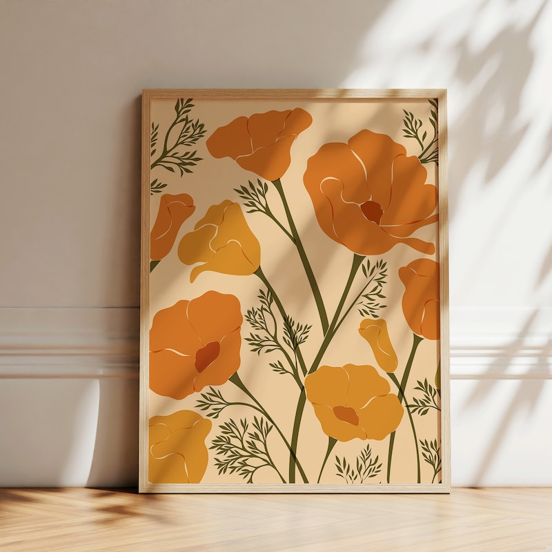 Abstract Poppies - Etsy