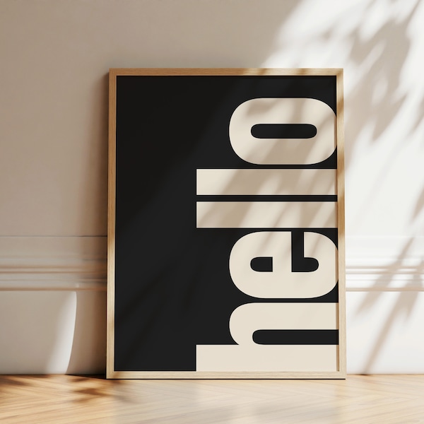 Hello Poster - Etsy UK