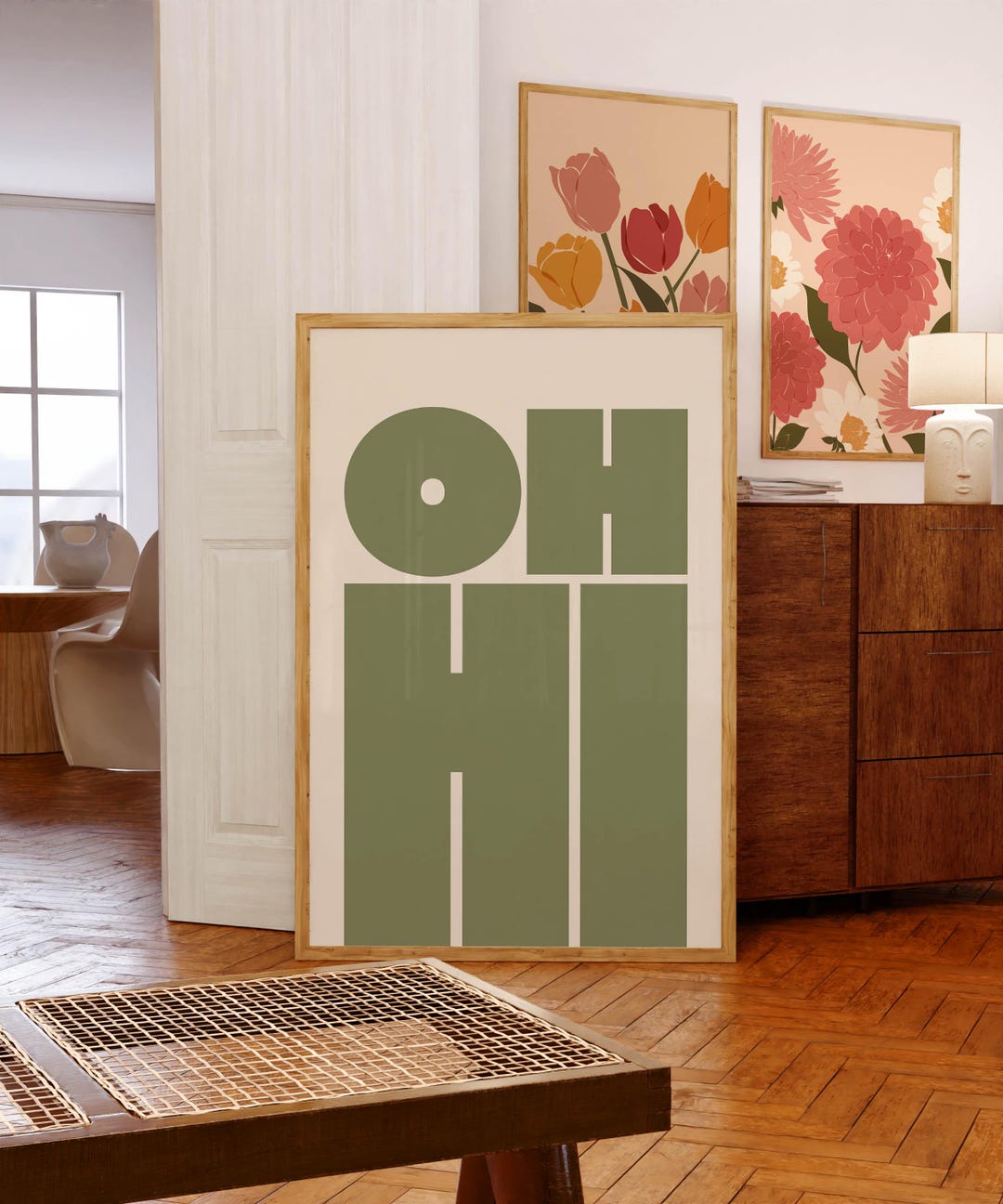 OH HI Print | Modern Typography Poster | Trendy Wall Art | Bold Type ...