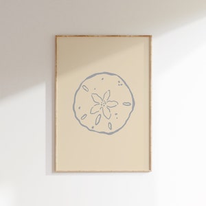 Sand Dollar Art Print | Sand Dollar Ink Drawing | Seashell Drawing ...