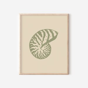 Seashell Art Print | Summer Shell Print | Seashell Ink Drawing ...