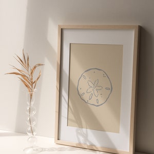 Sand Dollar Art Print | Sand Dollar Ink Drawing | Seashell Drawing ...