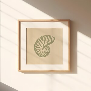 Seashell Art Print | Summer Shell Print | Seashell Ink Drawing ...