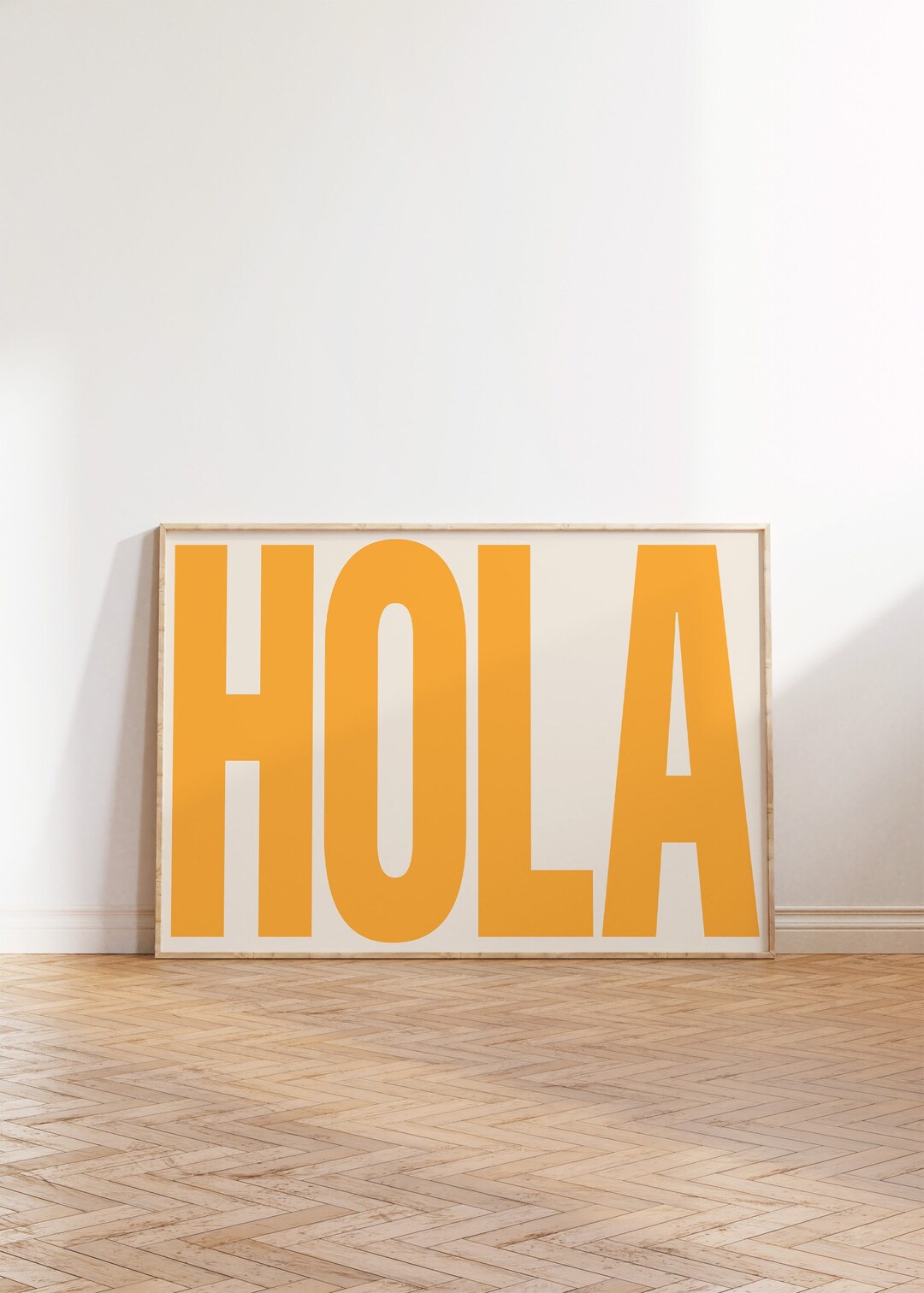 Hola Print | Typography Poster | Trendy Wall Art | Retro Spanish Poster ...