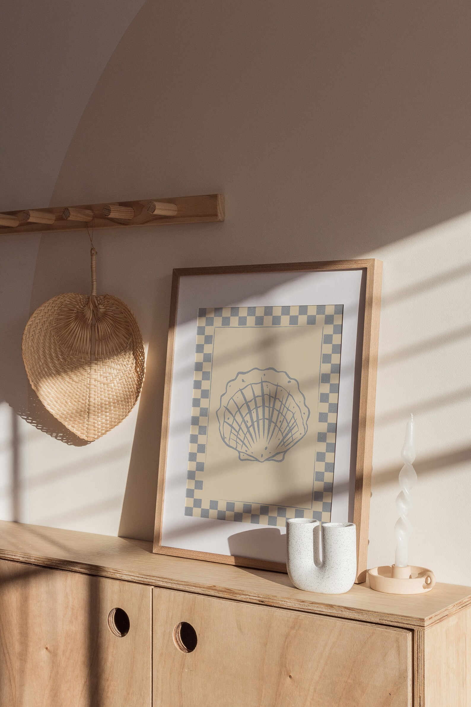 Seashell Art Print | Summer Shell Print | Seashell Ink Drawing ...