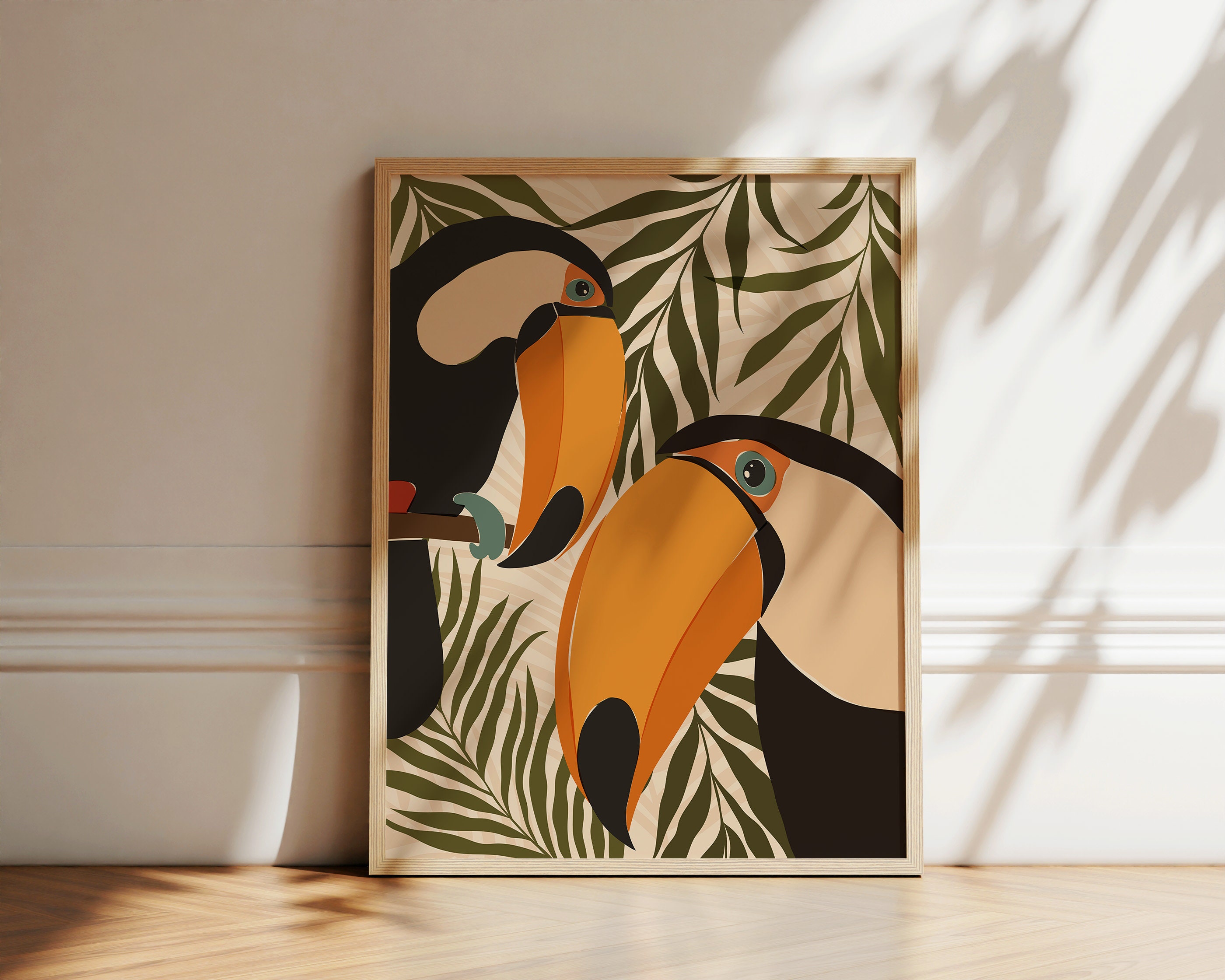 Tropical Toucans Art Print | Jungle Wall Art | Botanical Poster | Toco ...