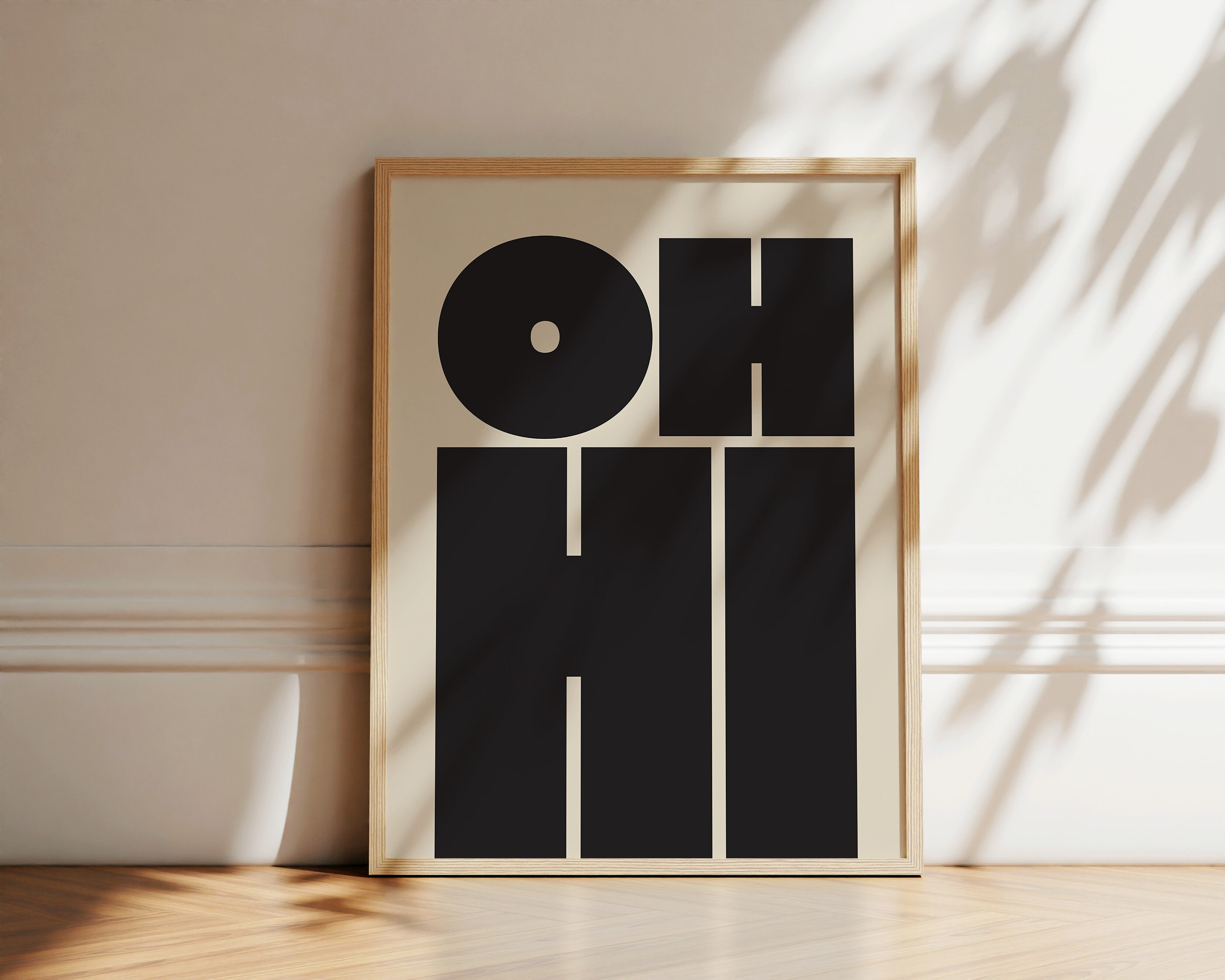 OH HI Print | Modern Black Typography Poster (digital Download) - Etsy