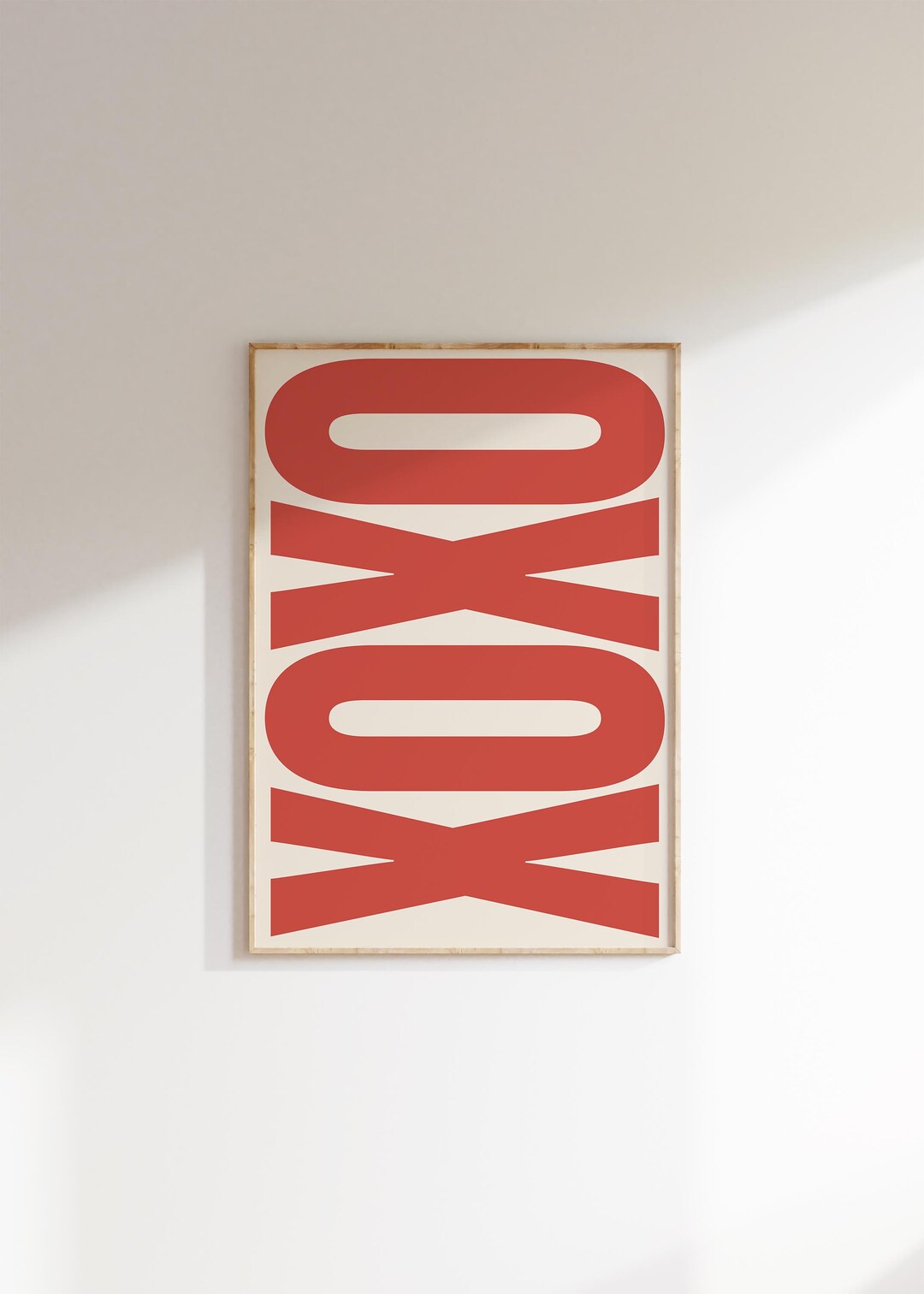 XOXO Art Print | Typography Poster | Trendy Art | Retro Type Poster ...