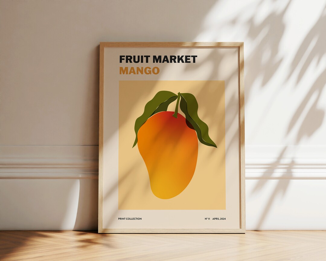Mango Fruit Market Print | Abstract Art | Trendy Poster | Tropical ...