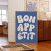 Bon Appetit French Art Print | Trendy Kitchen Wall Decor (digital ...