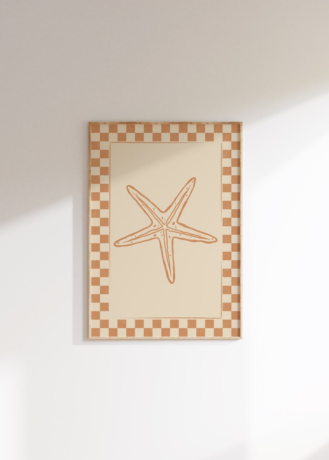 Starfish Art Print | Starfish Ink Drawing | Seashell Drawing | Coastal ...