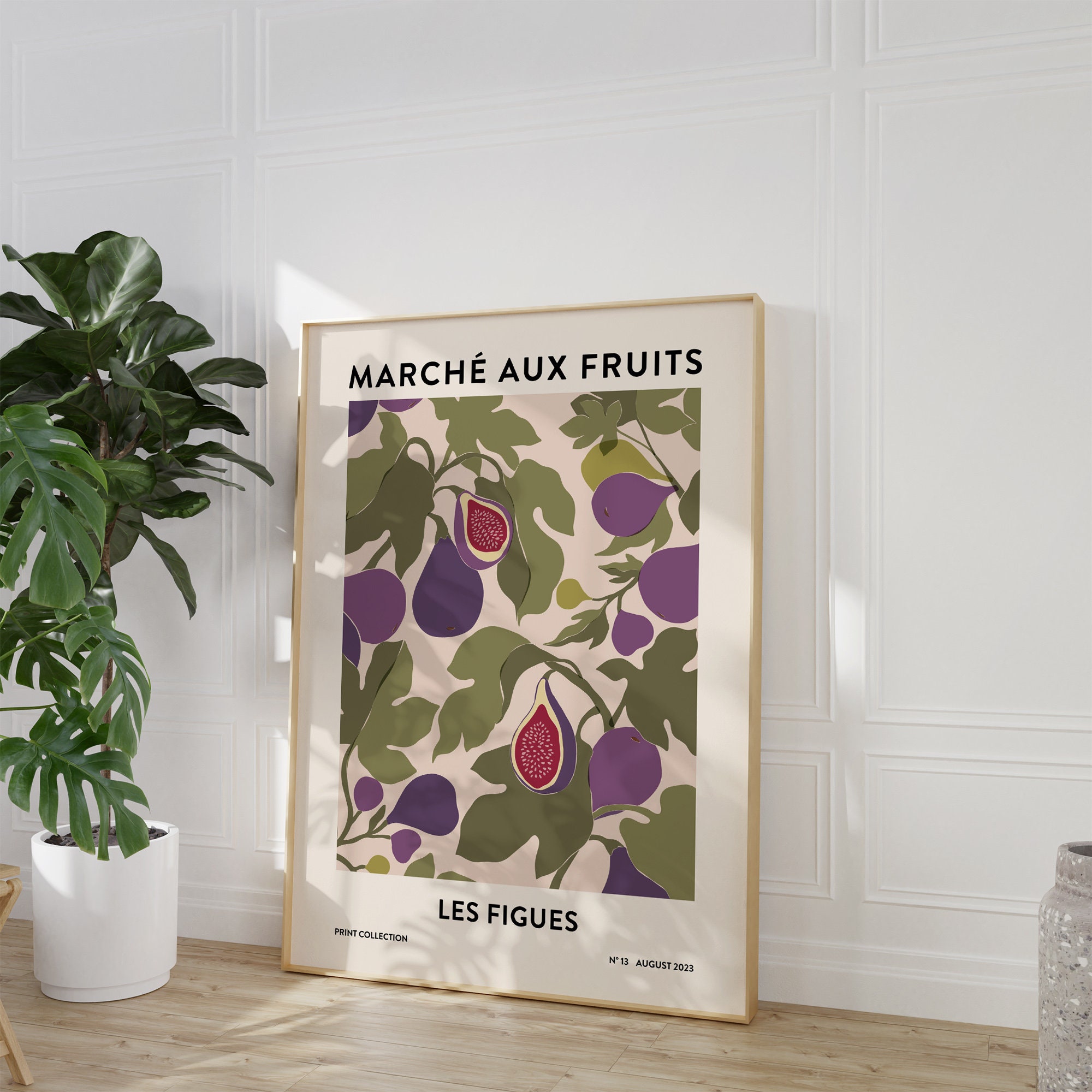 Figs Print Fruit Market Print Abstract Wall Art Botanical Poster Fig ...