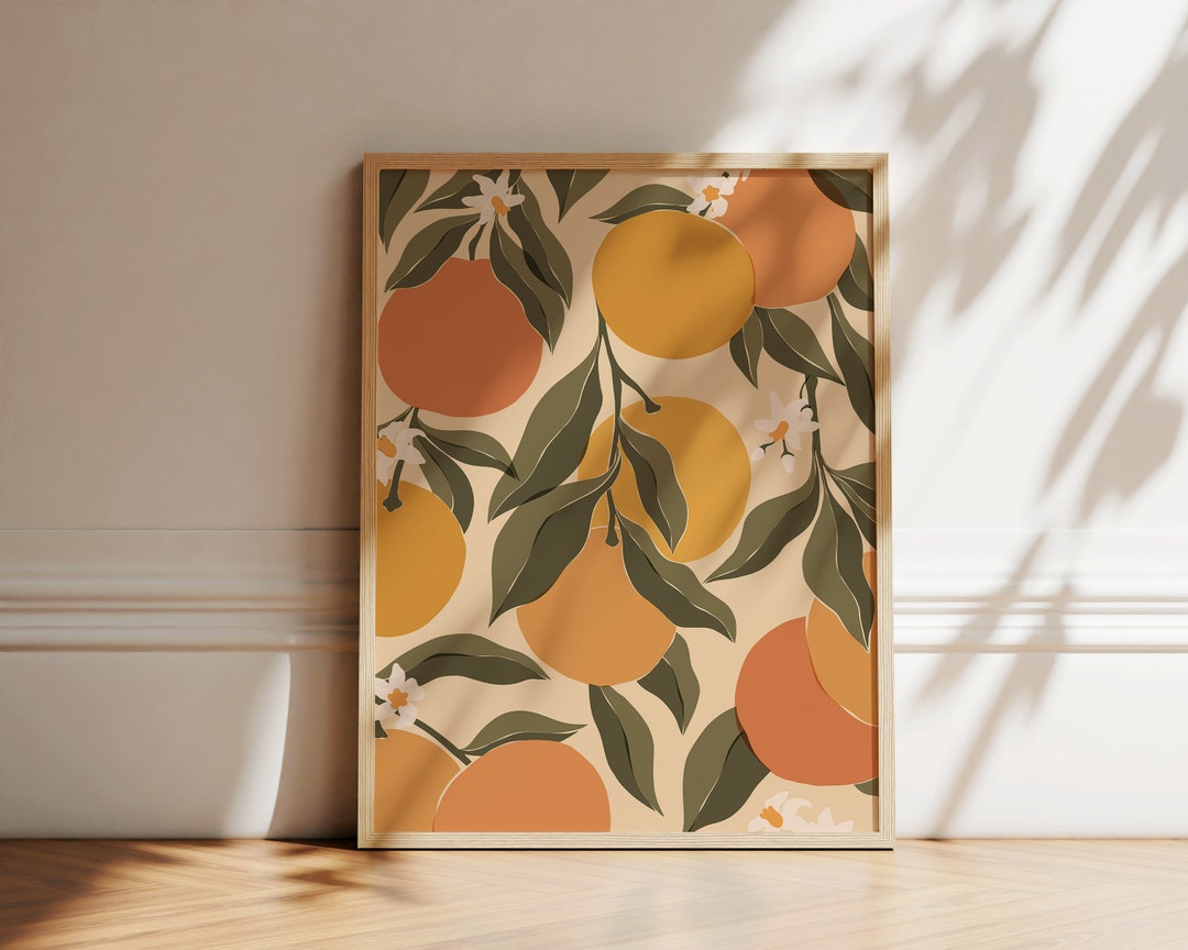 Grapefruit Print | Abstract Wall Art | Botanical Poster | Grapefruit ...