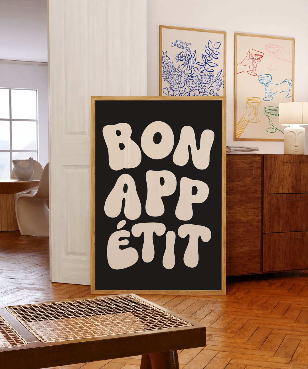 Bon Appetit French Art Print | Kitchen Typography (digital Download) - Etsy