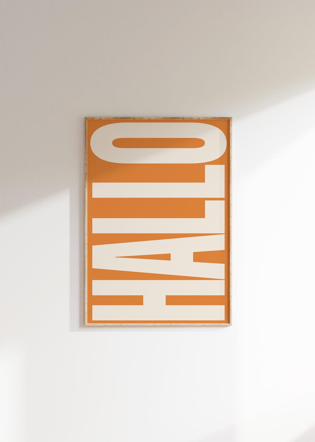 Hallo Print Typography Poster Trendy Art Retro German/dutch Poster ...