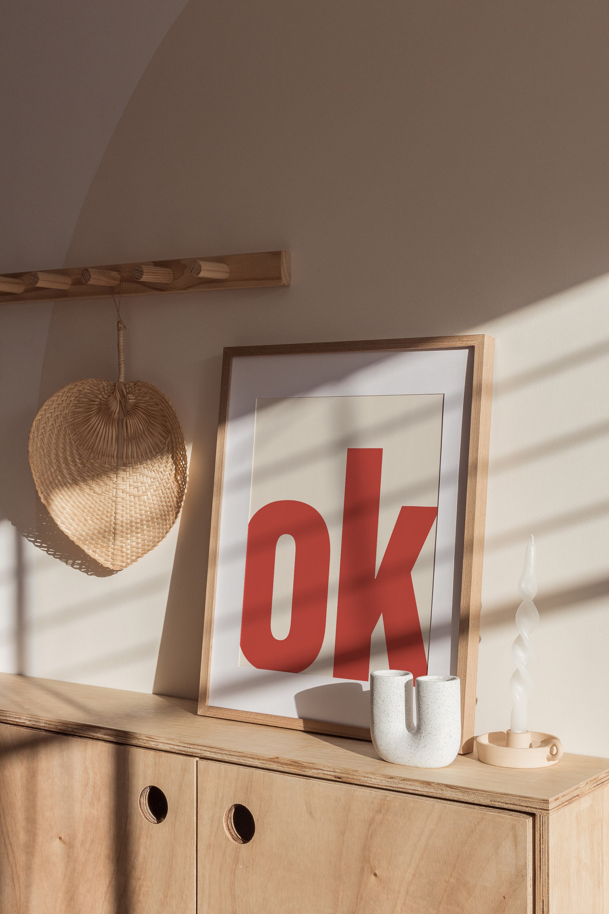 OK Typography Poster | Trendy Wall Art | OK Print | Minimalist Poster ...