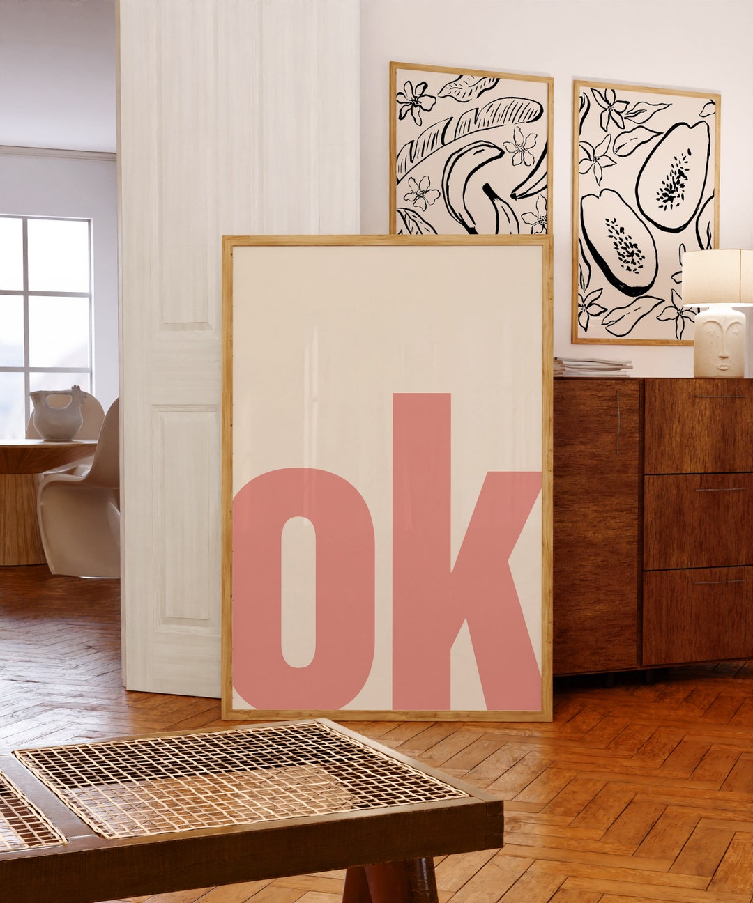OK Typography Poster | Trendy Wall Art | OK Print | Minimalist Poster ...