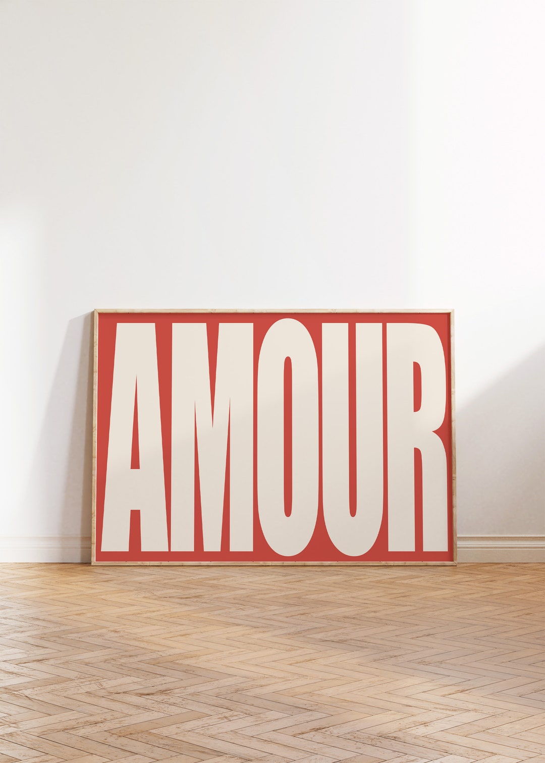 Amour Print | Typography Poster | Trendy Art | Retro French Type Poster ...