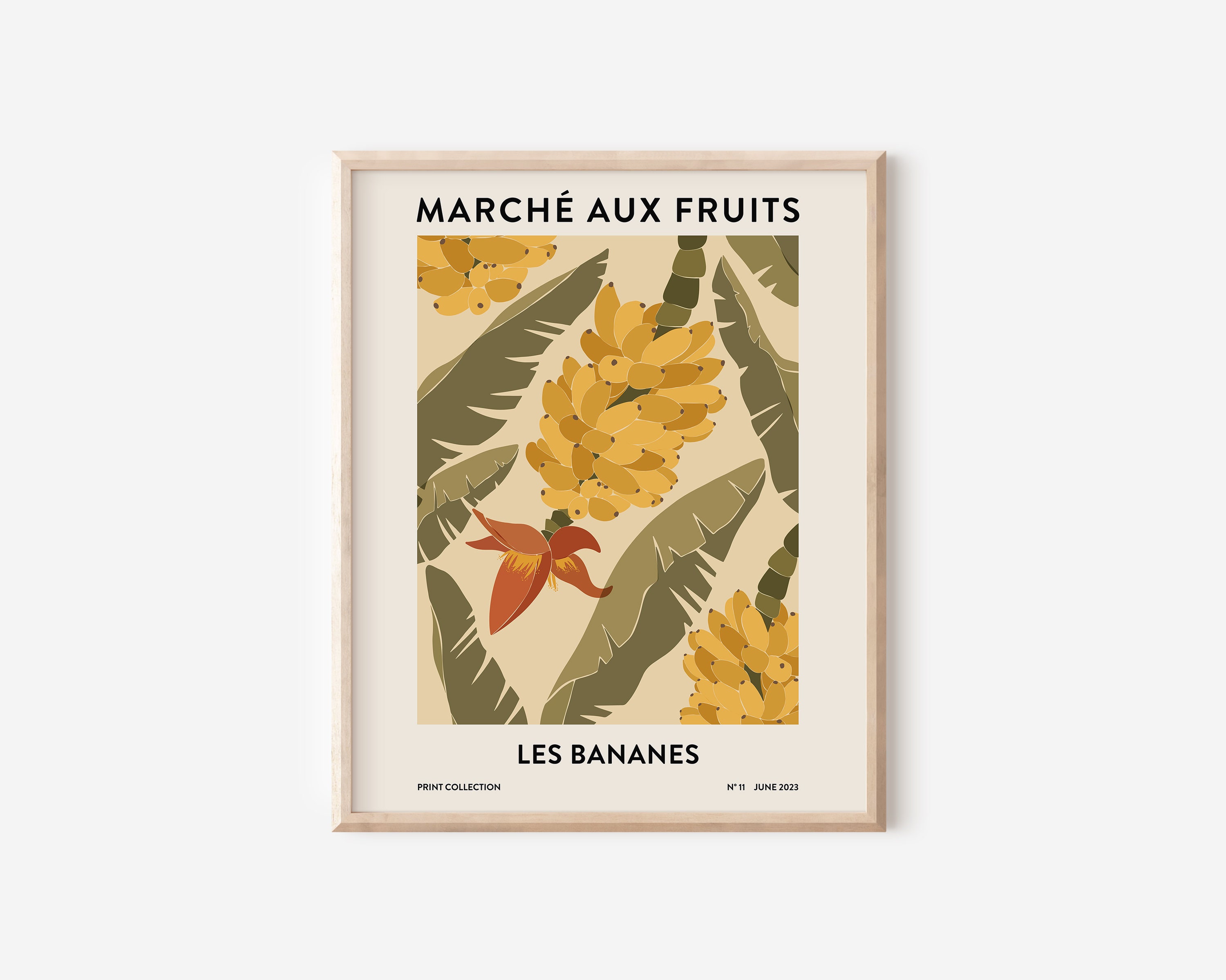 Bananas Print Fruit Market Print Abstract Wall Art - Etsy
