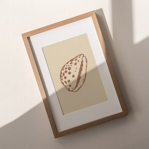 Cowrie Shell Line Art Print | Boho Coastal Decor (digital Download) - Etsy