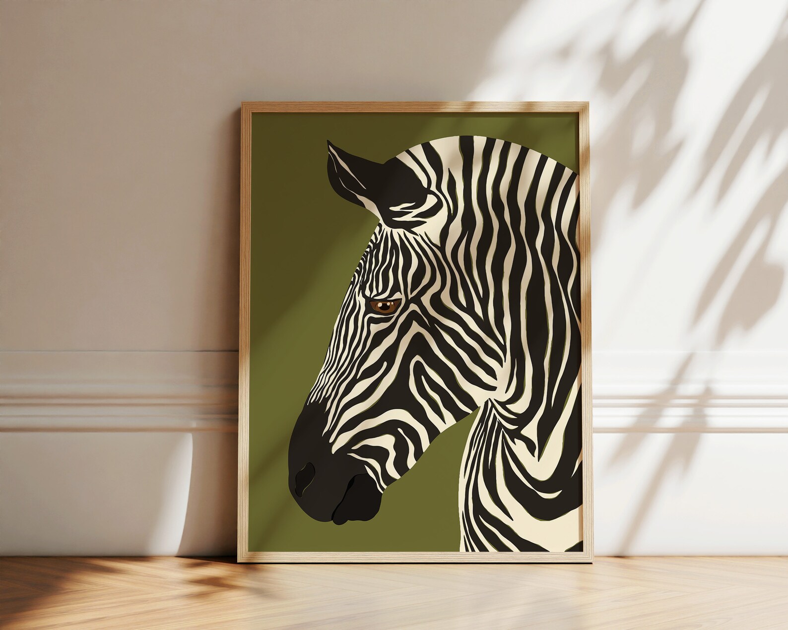 Zebra Art Print Jungle Wall Art Modern Boho Artwork Zebra Poster Zebra ...