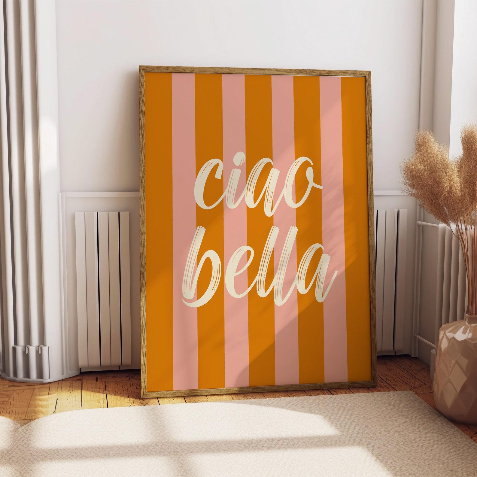 Ciao Bella Print | Striped Italian Poster, Trendy Wall Art (digital ...