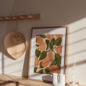 Apricots Print | Abstract Wall Art | Botanical Poster | Apricot ...