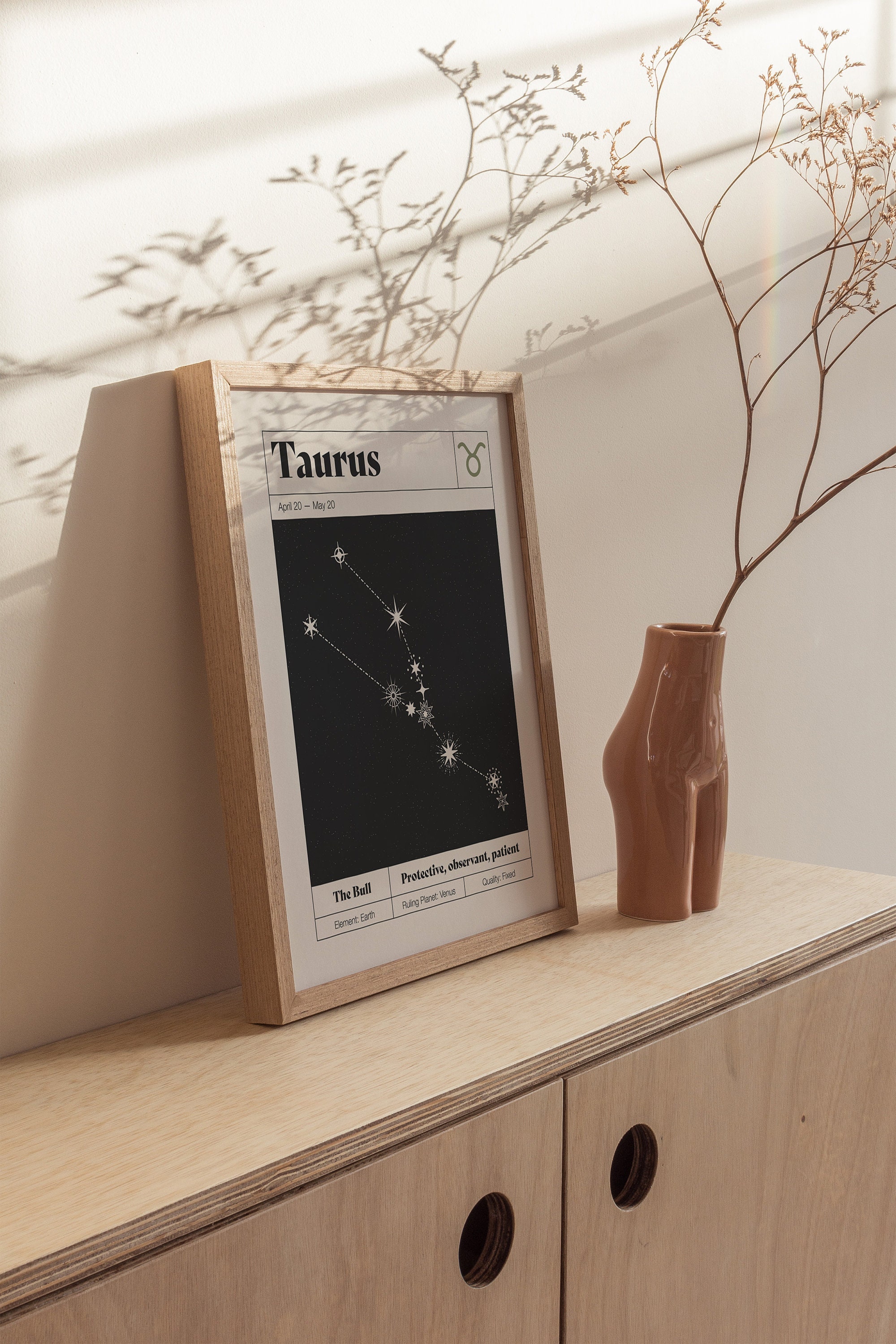 Taurus Star Constellation Art Print Zodiac Constellation Wall Art ...