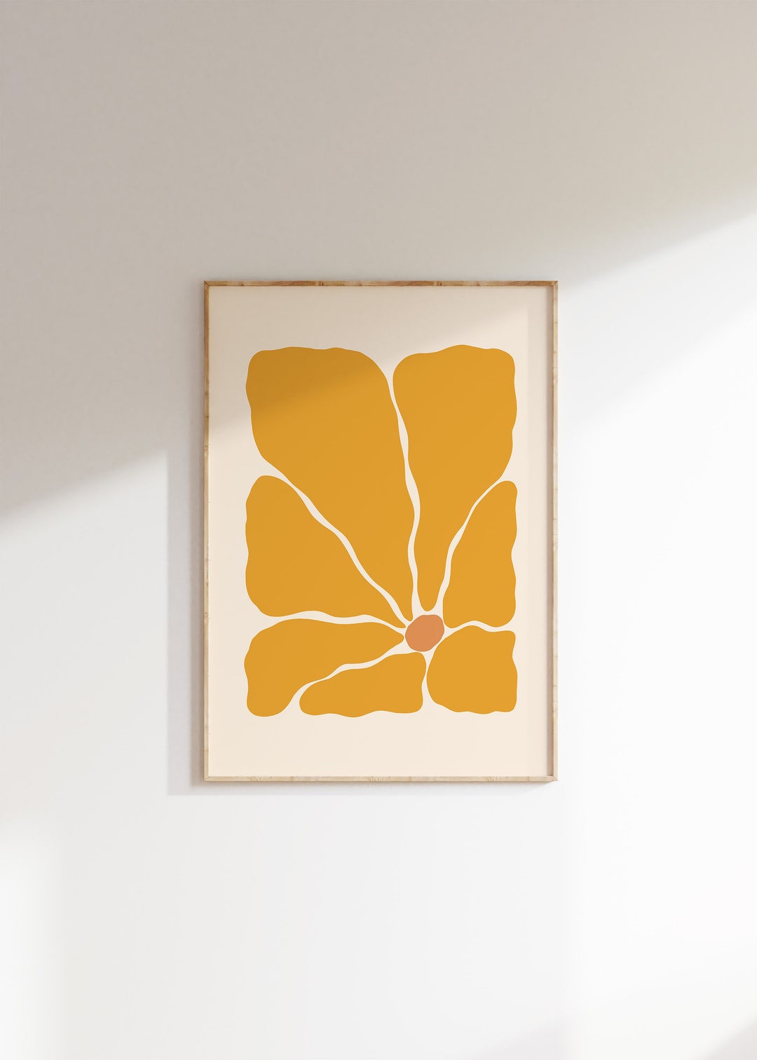 Retro Abstract Flower Art Print Groovy Flower Poster Matisse-inspired ...