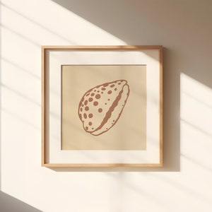 Cowrie Shell Line Art Print | Boho Coastal Decor (digital Download) - Etsy