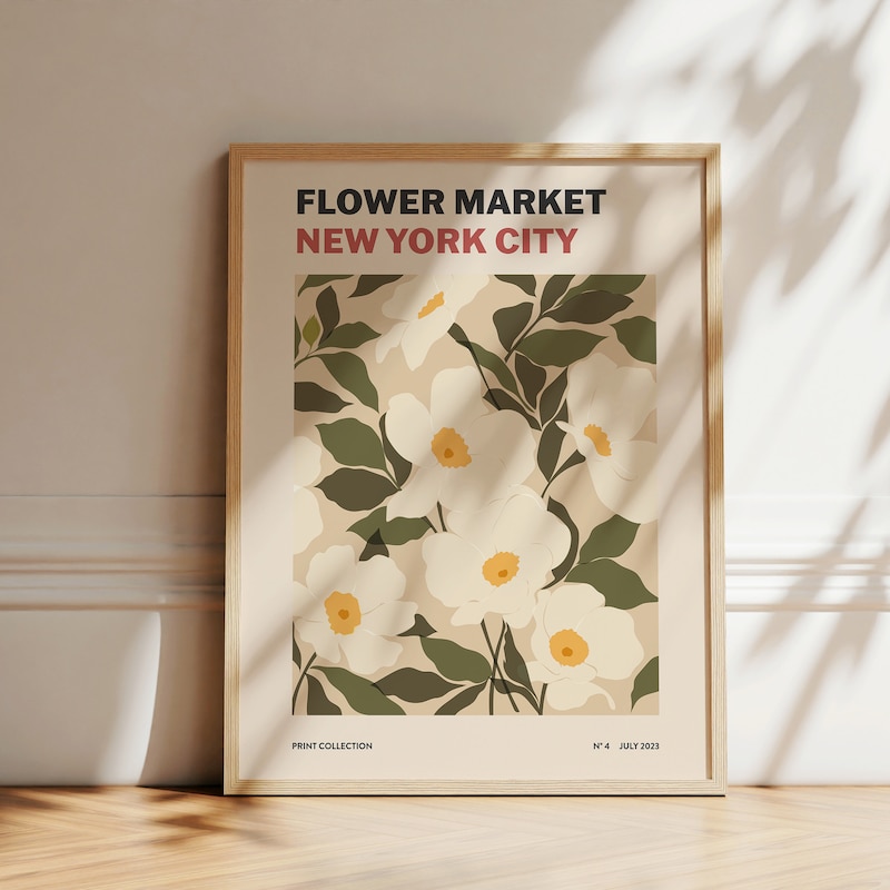 Flower Market Print - Etsy