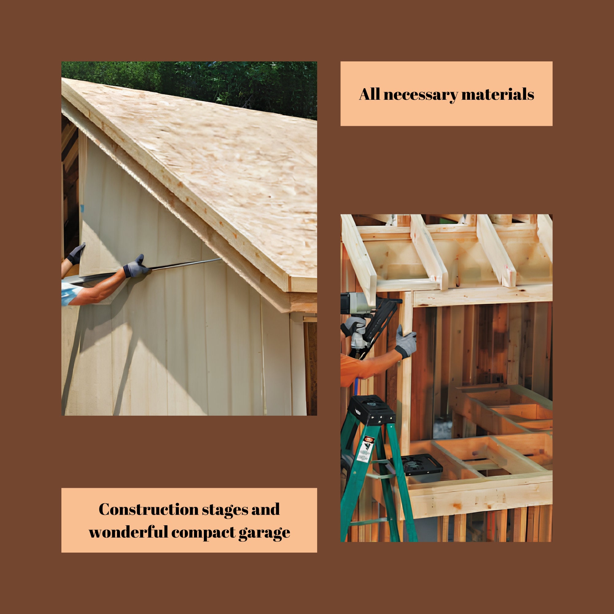 Modern DIY Car Garage House Plans, Comprehensive Building Blueprints ...