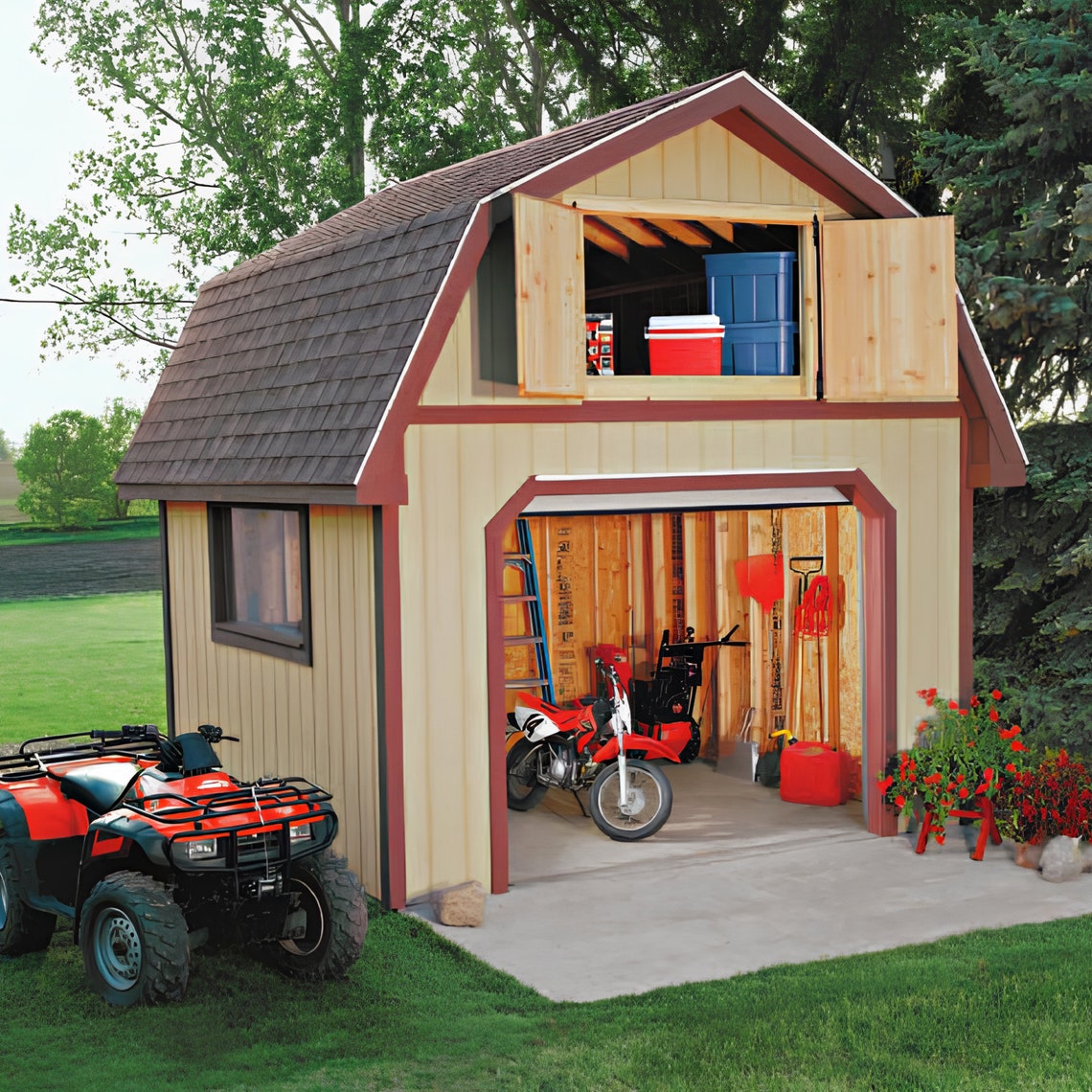 Modern DIY Car Garage House Plans, Comprehensive Building Blueprints ...