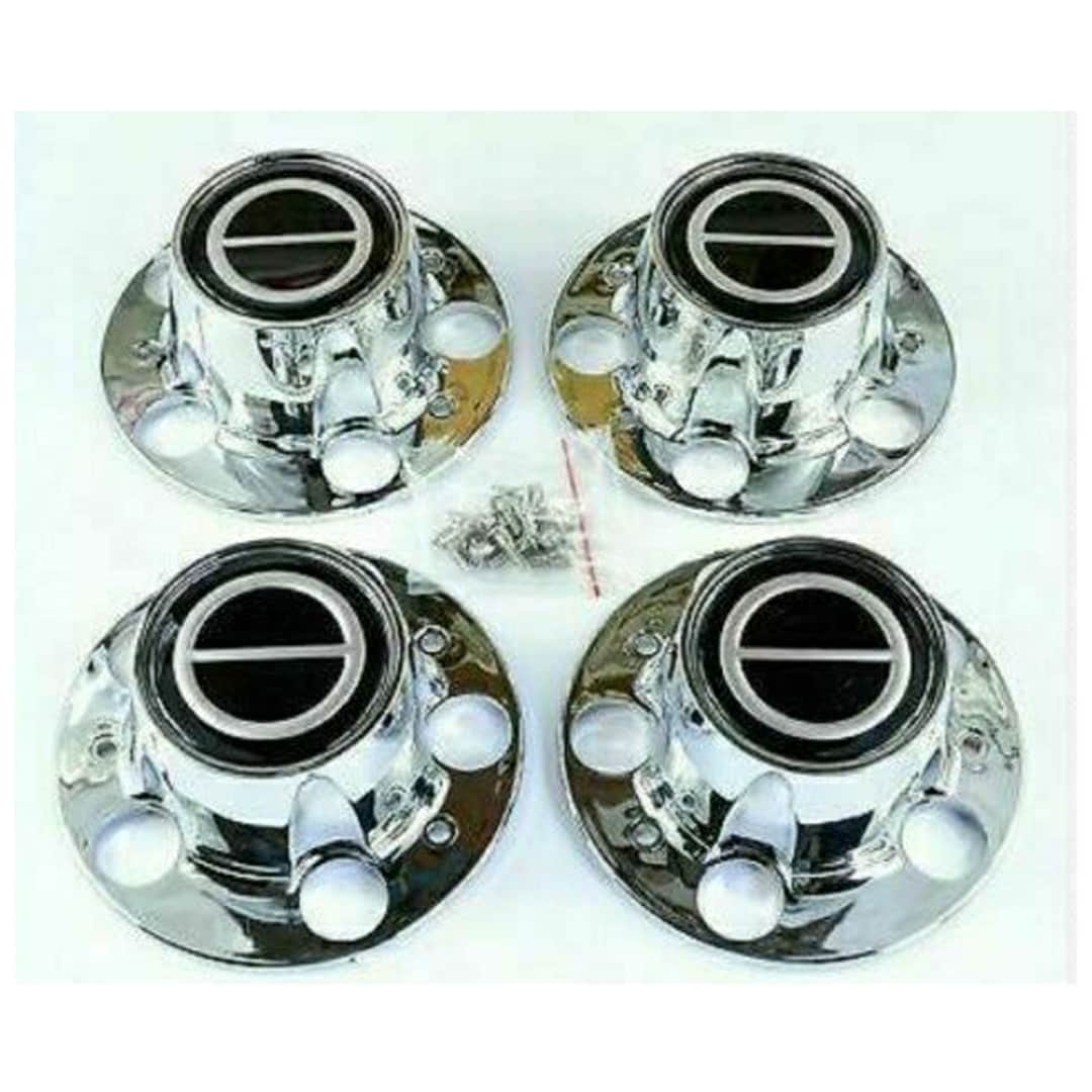 4pcs 1980-1996 Ford F150 Bronco Van Chrome Wheel Hub Center Caps Black ...