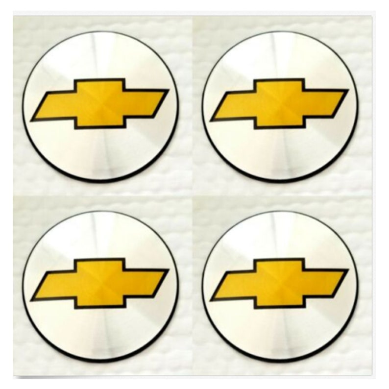 4pcs Wheel Center Cap Logo Sticker Decal Emblem 3.5 88mm CHEVY ...