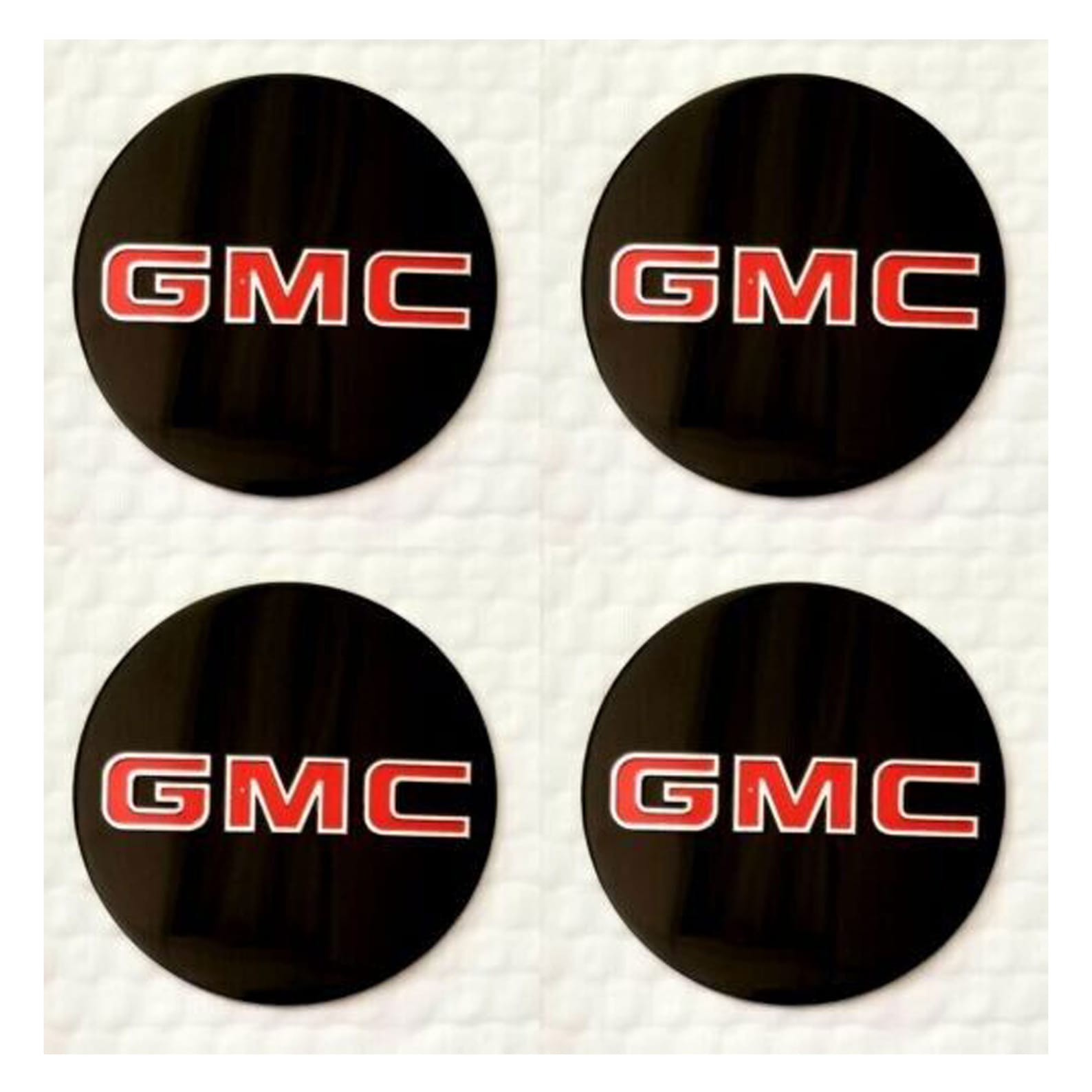 4 Wheel Center Cap Logo Sticker Decal Emblem Black 3.5 88mm GMC 1500 ...
