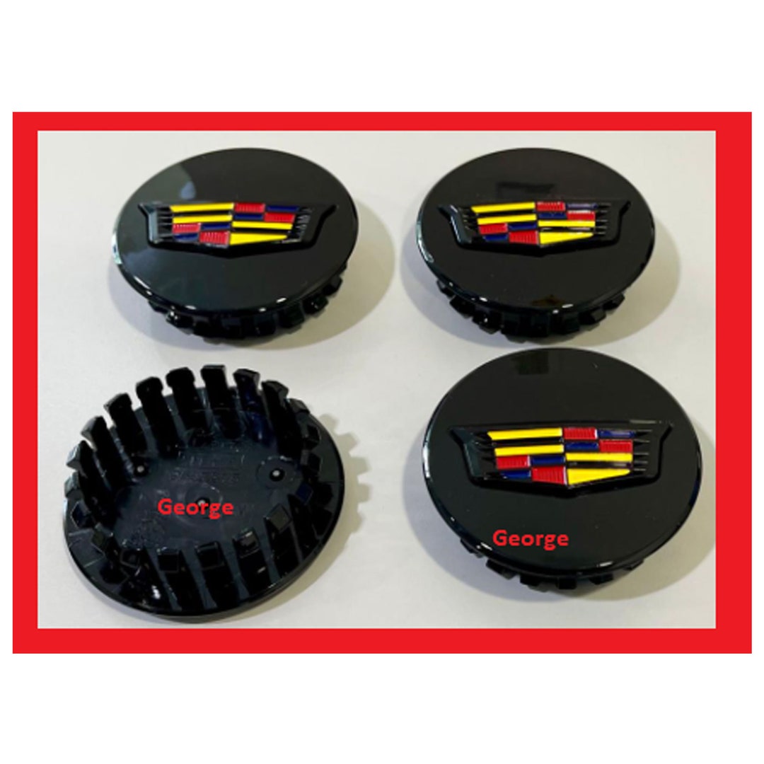 Black Wheel Center Cap Cadillac 9597375 ATS CTS CT6 XT5 Wheel 15 16 17 ...